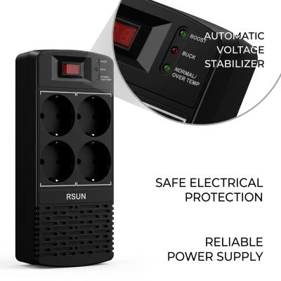 China 600VA Automatic Voltage Regulator 1 Phase AVR 300W Surge Protection for Home Computer for sale