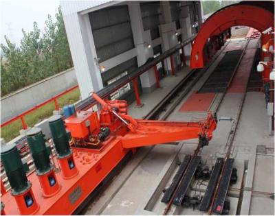 China VFD Controlled Rail Car Unloading System 160-175° Rotation 100T Capacity for sale