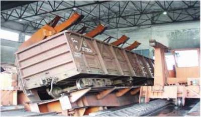China Side Rail Car Dumper Wagon Unloading System 160° Rotation 100T Capacity for sale
