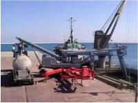 China Compact screw ship unloader applied to unload cement at seaport for sale