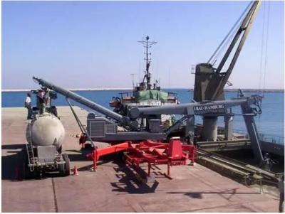China Compact screw ship unloader applied to unload cement at seaport for sale