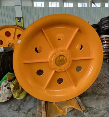 China Forged Steel Wire Rope Pulley Wheel for Crane Heavy Duty 200mm for sale