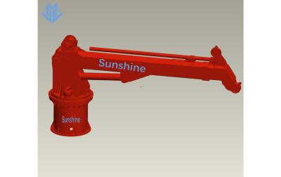 China 10t 10m Electric Hydraulic Telescopic Boom Marine Crane for Offshore Support Vessel for sale