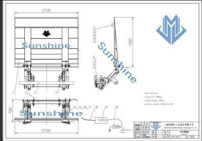 China 2000 kg Electric Hydraulic Tail Lift Liftgate for Truck Mounting DC 12V 24V for sale