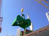 China 10 Cube Meter Electric Hydraulic Clamshell Grab Bucket For Bulk Materials Unloading for sale