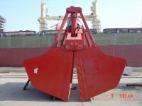 China 10 Cube Meter Electric Hydraulic Clamshell Grab Bucket For Bulk Materials Unloading for sale