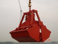 China 10 Cube Meter Electric Hydraulic Clamshell Grab Bucket For Bulk Materials Unloading for sale