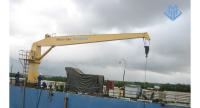 China Pedestal Stiff Boom Marine Crane 10m Working Radius 10500 kg Offshore Fixed Boom Crane for sale
