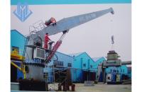 China Pedestal Stiff Boom Marine Crane 10m Working Radius 10500 kg Offshore Fixed Boom Crane for sale