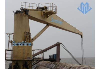 China Pedestal Stiff Boom Marine Crane 10m Working Radius 10500 kg Offshore Fixed Boom Crane for sale