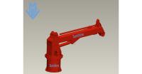 China Pedestal Telescopic Boom Marine Crane 7t SWL 10m Working Radius Electro-Hydraulic for sale