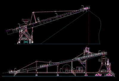 China Stockyard Side Cantilever Stacker 100-5000 tph for Limestone Sandstone Blending for sale