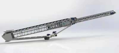 China Mobile Telescopic Belt Radial Stacker Conveyor 800 t/h Bulk Materials Handling for sale