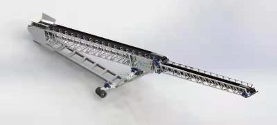 China Heavy Duty Mobile Radial Telescopic Conveyor Belt 800-1200mm Width 400-1500tph Capacity for sale