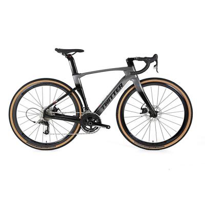 China 54CM 40C Carbon Fiber Gravel Bike Disc Brake Hidden Cable SHIMANO R7000 22 Speed for sale