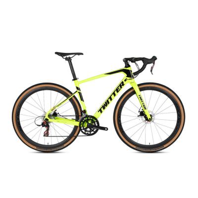 China Carbon Fiber Gravel Bike 700C 45cm Frame Thru Axle Disc Brake 24S for sale