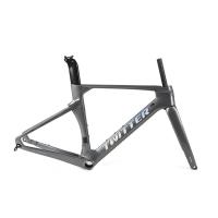 China OEM Acceptable Lightweight Road Frameset T800 Carbon Fiber Black Gloss for sale