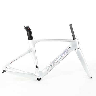 China Aero Carbon Road Bike Frame 50cm Disc Brake T800 Carbon Fiber Inner Cables for sale