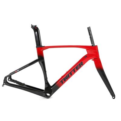 China Carbon Gravel Hybrid Road Bike Frame 45cm 700x40C T800 Carbon Fiber Frameset for sale