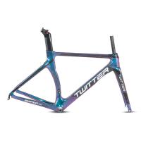China T800 Carbon Road Bike Frame 54cm Holographic Color UV Laser Decals for sale
