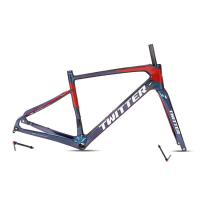 China 54cm Twitter Gravel Carbon Fiber Road Bike Frame Set 700x40C T800 for sale