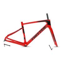 China Twitter Carbon Fiber Gravel Bike Frame 48cm Height 700C Tire T800 for sale