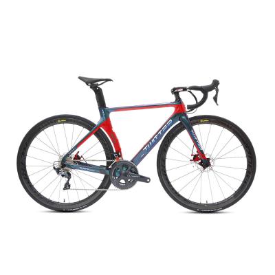 China Disc Brake Carbon Fiber Road Bike Shimano UT R8000 22 Speed Thru Axle 142mm for sale