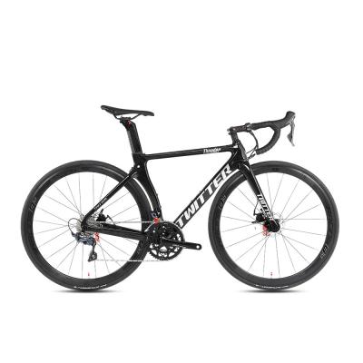 China Carbon Fiber Road Bike 700C Thru Axle 142mm Disc Brake SHIMANO 105 R7000 22 Speed for sale