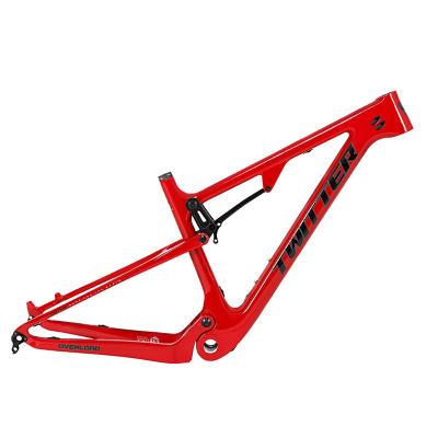 China Twitter Overlord Carbon Fiber Full Suspension MTB Frame 29er 120mm Travel T900 for sale