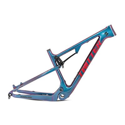 China Twitter OVERLORD Full Suspension Carbon MTB Frame T900 120mm Travel 29er 27.5 for sale