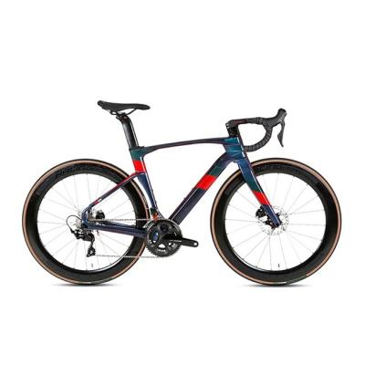 China TWITTER Carbon Fiber Road Bike SHIMANO 105 R7020 22S Disc Brake 700C Carbon Wheelset for sale