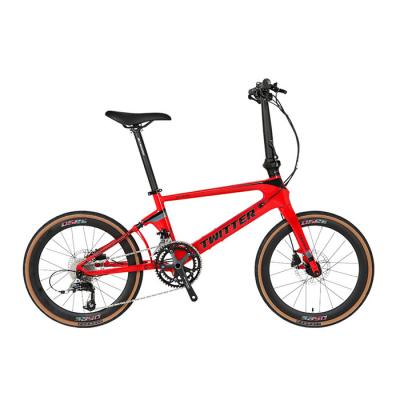 China Carbon Fiber Folding Bike 22 Speed SRAM S700 Hydraulic Disc Brake 451 Wheel 9.6kg for sale