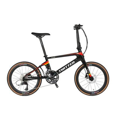 China Carbon Fiber Folding Bike 22 Inch SRAM S700 22 Speed Hydraulic Disc Brake Mountain Bicycle for sale
