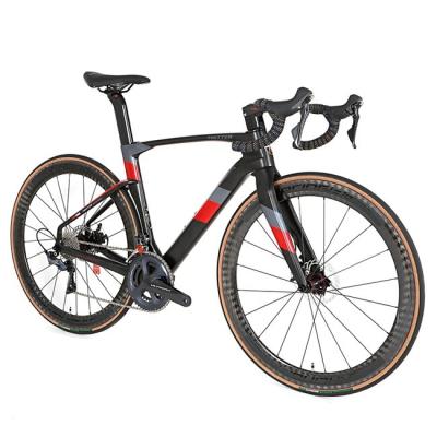 China CYCLONEpro Carbon Fiber Road Bike Disc Brake Full Inner Cable SHIMANO UT R8000 22S 700C 50mm Carbon Wheel for sale