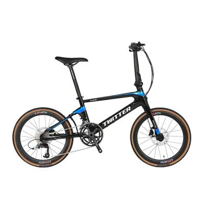 China Lightweight Carbon Folding Bike 22 Inch SRAM 22S Hydraulic Disc Brake Mountain Bicycle 9.6kg for sale
