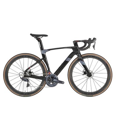 China Twitter Carbon Fiber Road Bike 700C 50mm Carbon Wheels Thru Axle Disc Brake 8.5kg for sale