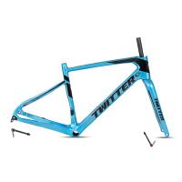 China Cyclocross Gravel Carbon Road Bike Frame Disc Brake 700x40C T800 142mm Thru Axle for sale