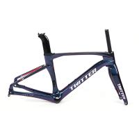 China Holographic Black Kids Carbon Road Bike Frame Set 36cm T800 High Modulus for sale