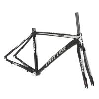 China OEM AL6061 Aluminum Alloy Road Bike Frame 46cm 48cm 50cm 52cm with Carbon Fork for sale