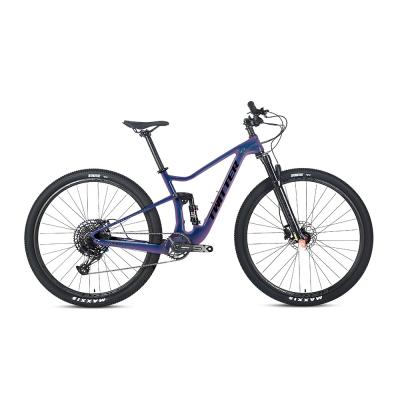 China Carbon Fiber 29er Dual Suspension MTB SHIMANO M6100 12S Rockshox Rear Shock 13.5kg for sale
