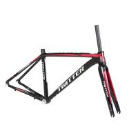 China 700C Aluminum Alloy Road Bike Frame 46-52cm with Carbon Fork for Adult Racing Bicycle for sale