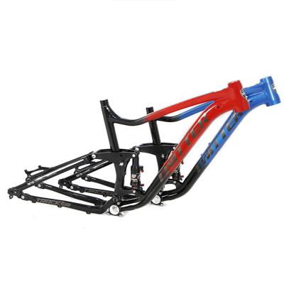 China 17 19 Inch Full Suspension Alloy Mountain Bike Frame AL7005 DNM Rear Shock 120mm Travel for sale