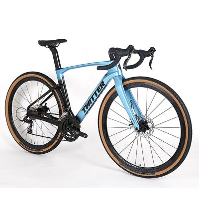 China Carbon Fiber Gravel Bike 24 Speed 700x40C Disc Brake Road Racing Bicycle 9.7kg for sale