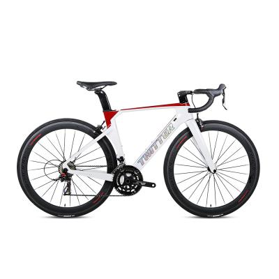 China 54CM Carbon Fiber Racing Road Bike 700C 24 Speed SENSAH Integrated Handlebar for sale
