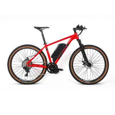China Electric Mountain Bike 750W Mid Motor 48V Lithium Battery 27.5 29 Inch Alloy Frame Single Speed for sale