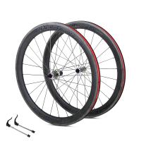 China High Modulus Carbon Road Bike Wheelset 700C 50mm Clincher Rim Brake 1780g for sale