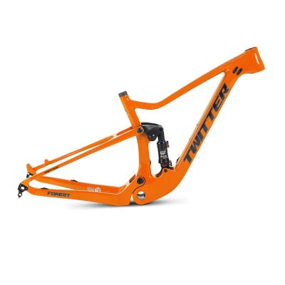 China Full Suspension Twitter Carbon MTB Frame Inner Cables UV laser colorful decals for sale