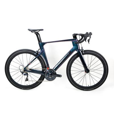 China Carbon Road Bike R10 22 Speed 50mm Carbon Wheels Rim Brake Holographic Racing Bicycle for sale