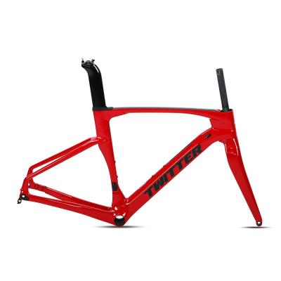 China TWITTER OEM Full Carbon Fiber Road Bike Frame 700C 48cm UV Laser Colorful Decals for sale