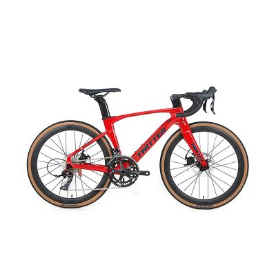 China 22 Speed Carbon Kids Road Bike Disc Brake 12x142mm Thru Axle Aero Racing Frame 700C for sale